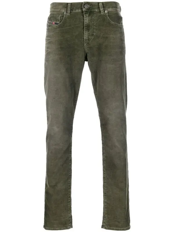 DIESEL® Corduroy Tapered Leg Trousers - Green