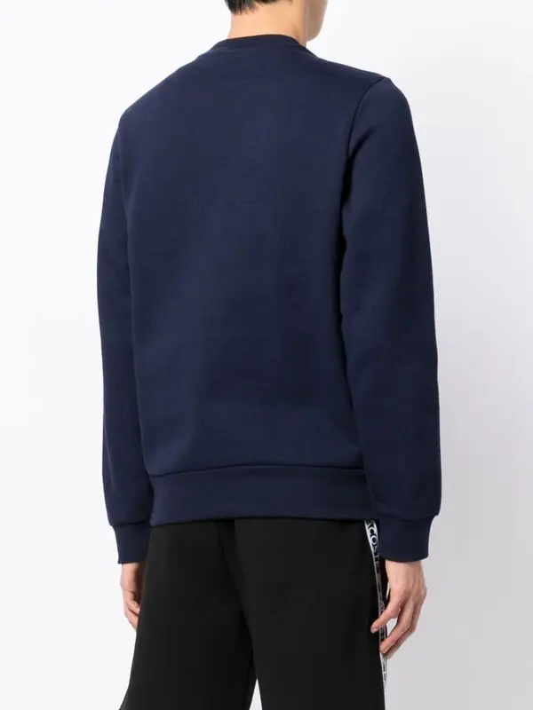 Lacoste Classic Logo-patch Cotton Sweatshirt - Blue