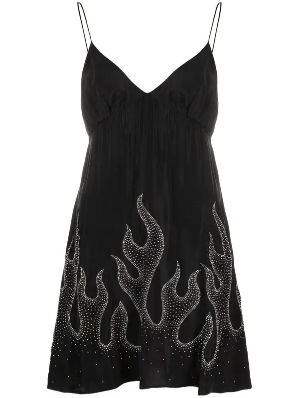 Palm Angels Flame-print Minidress