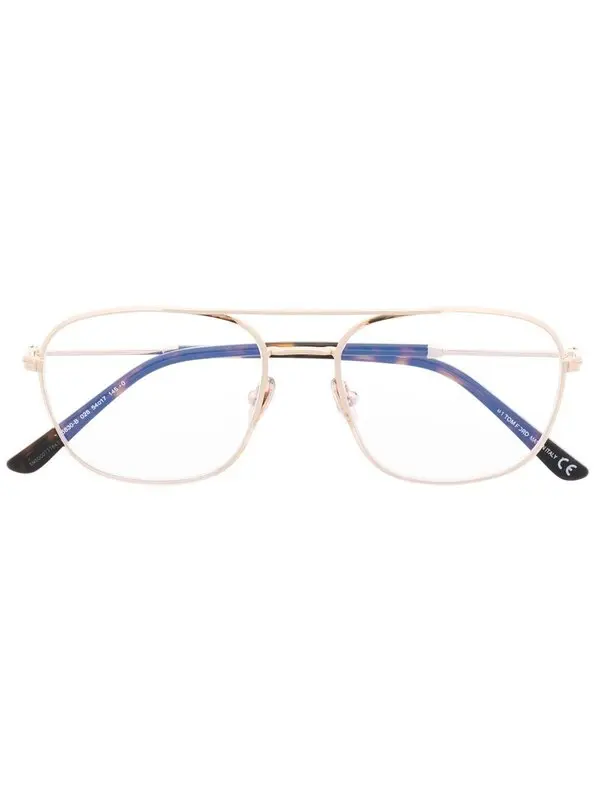 TOM FORD Pilot-frame Glasses - Gold