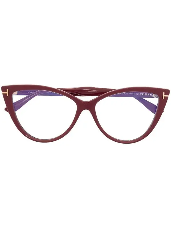 TOM FORD Cat-eye Frame Glasses - Red