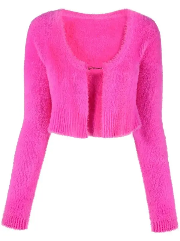 Jacquemus La Maille Logo-charm Cardigan - Pink