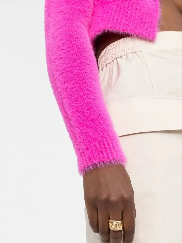 Jacquemus La Maille Logo-charm Cardigan - Pink