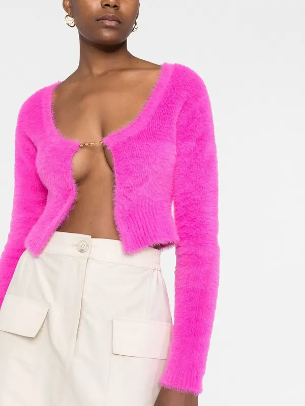 Jacquemus La Maille Logo-charm Cardigan - Pink