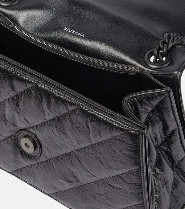 Balenciaga Crush Medium Shoulder Bag - Black