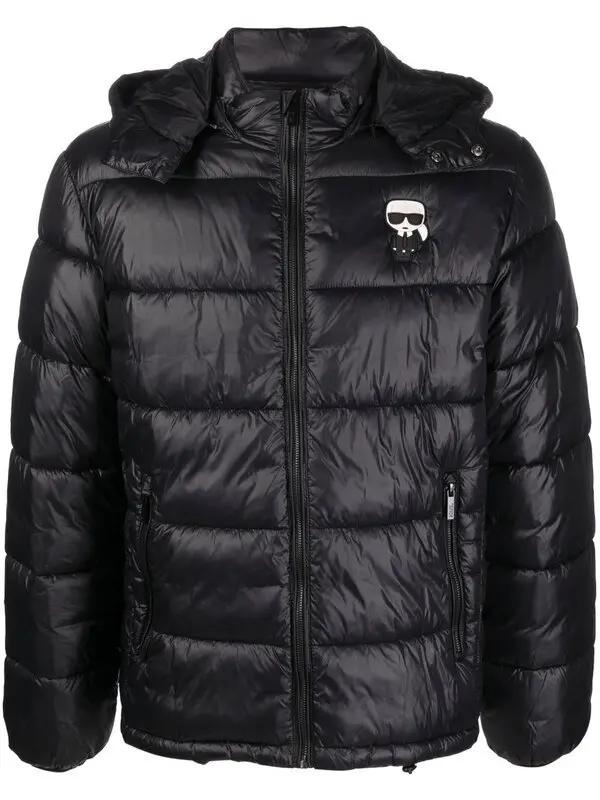 Karl Lagerfeld Logo-patch Hooded Puffer Jacket