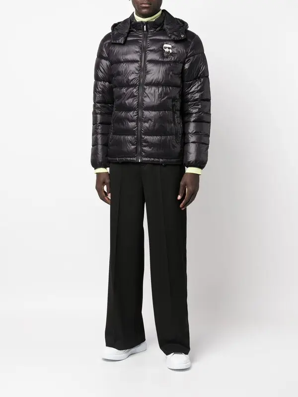 Karl Lagerfeld Logo-patch Hooded Puffer Jacket
