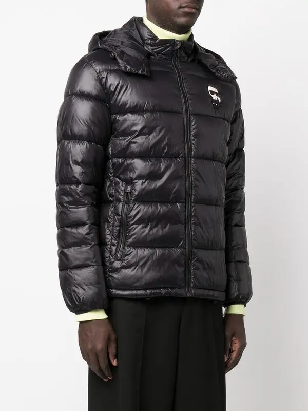Karl Lagerfeld Logo-patch Hooded Puffer Jacket