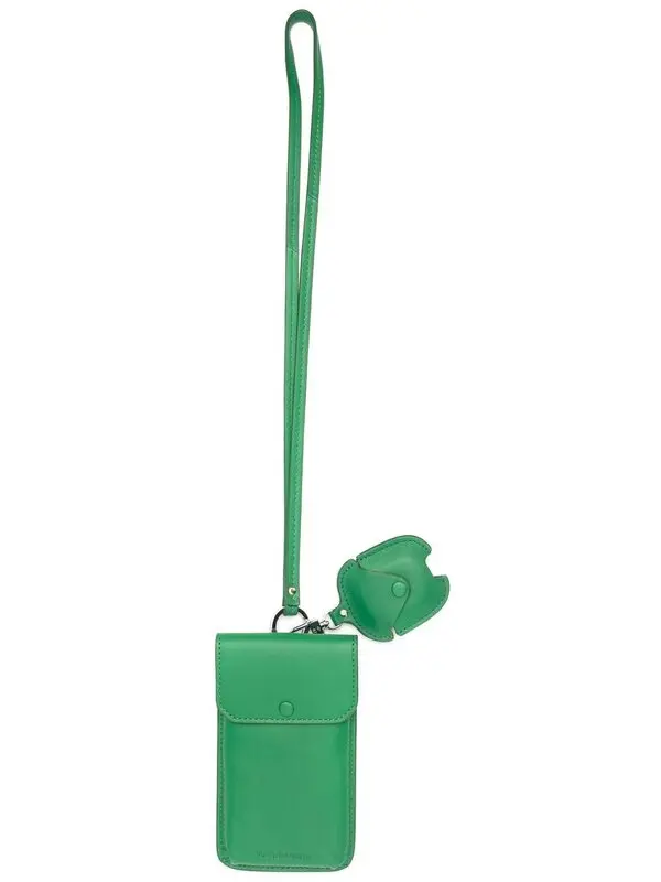 YVES SALOMON Leather Phone Case - Green