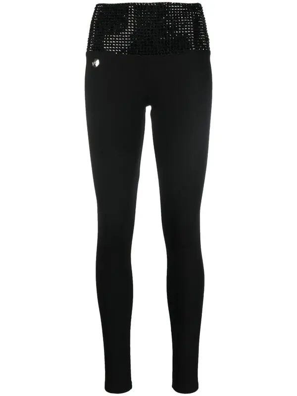 Philipp Plein Crystal-embellished Leggings