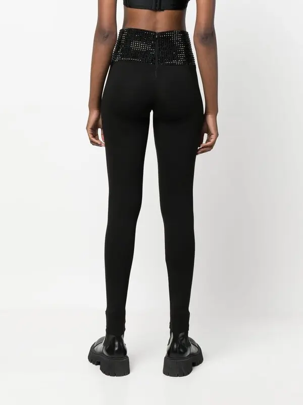 Philipp Plein Crystal-embellished Leggings