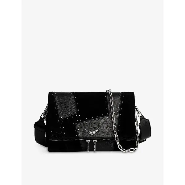 Zadig&Voltaire Rocky Patchwork Stud-detail Leather Bag