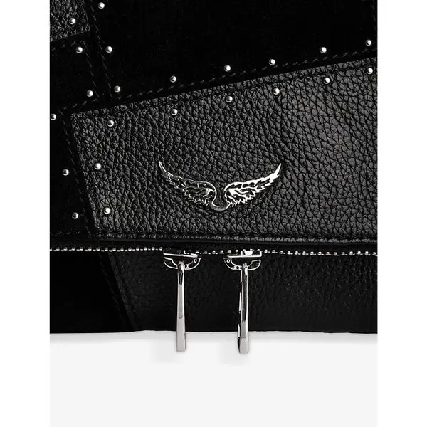 Zadig&Voltaire Rocky Patchwork Stud-detail Leather Bag