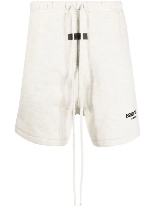 Fear Of God Logo-print Track Shorts - Neutrals