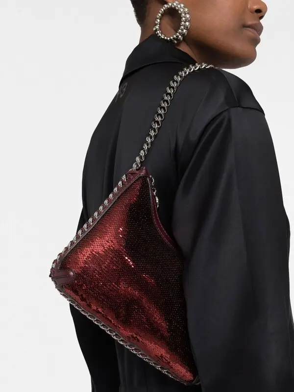 Stella McCartney Mini Falabella Sequinned Shoulder Bag