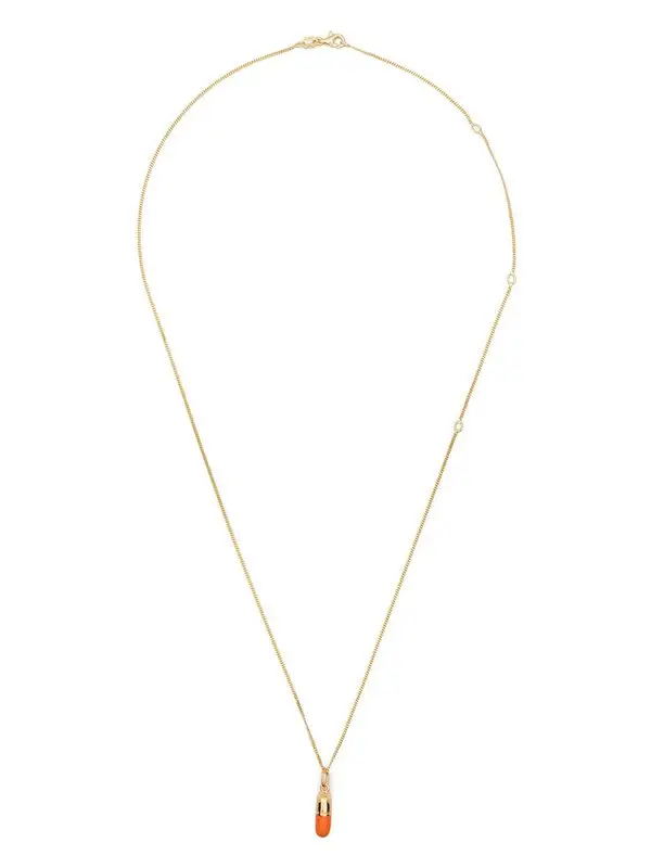 TRUE ROCKS Mini Pill Pendant Necklace - Gold