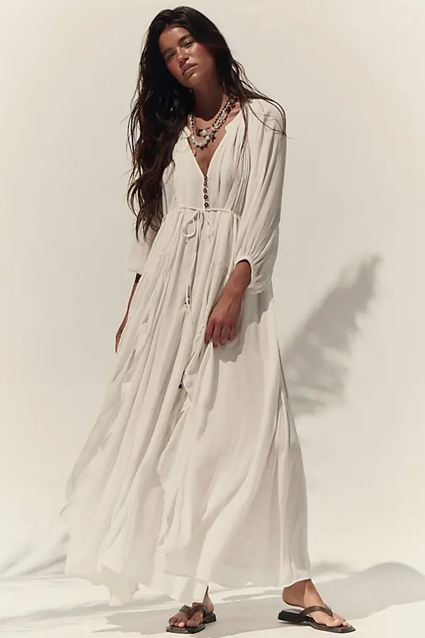 Free People Plenty Of Love Maxi Dress - Ivory
