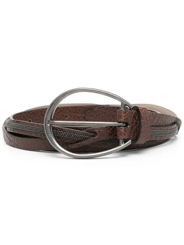 Brunello Cucinelli Twisted Leather Belt - Brown