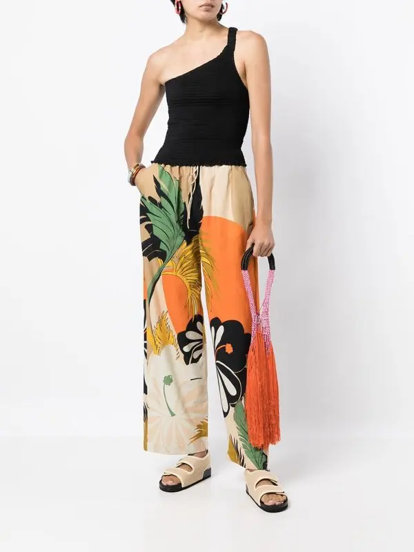 BAMBAH Floral Motif-print Wide-leg Trousers - Multicolour