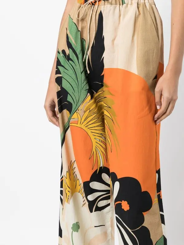 BAMBAH Floral Motif-print Wide-leg Trousers - Multicolour