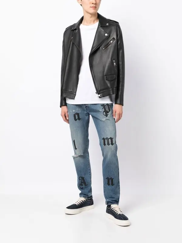 Palm Angels Letter-embellished Jeans