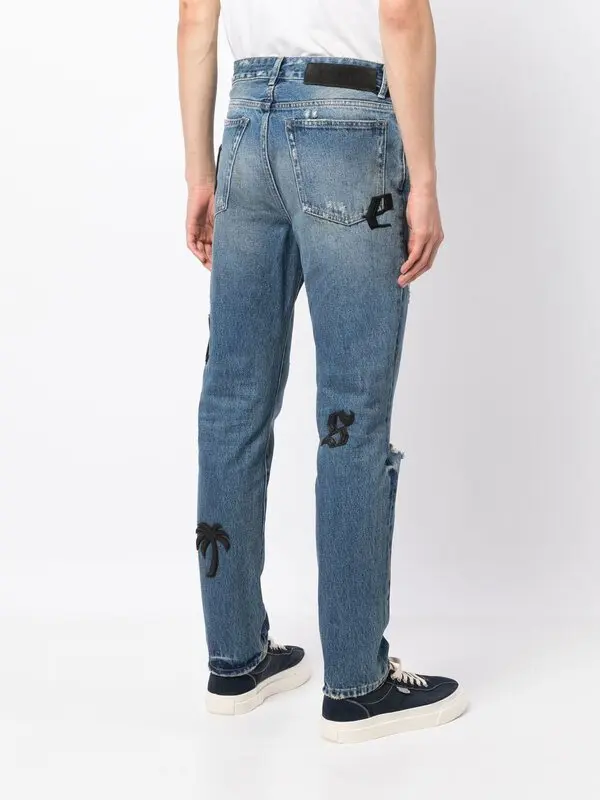 Palm Angels Letter-embellished Jeans