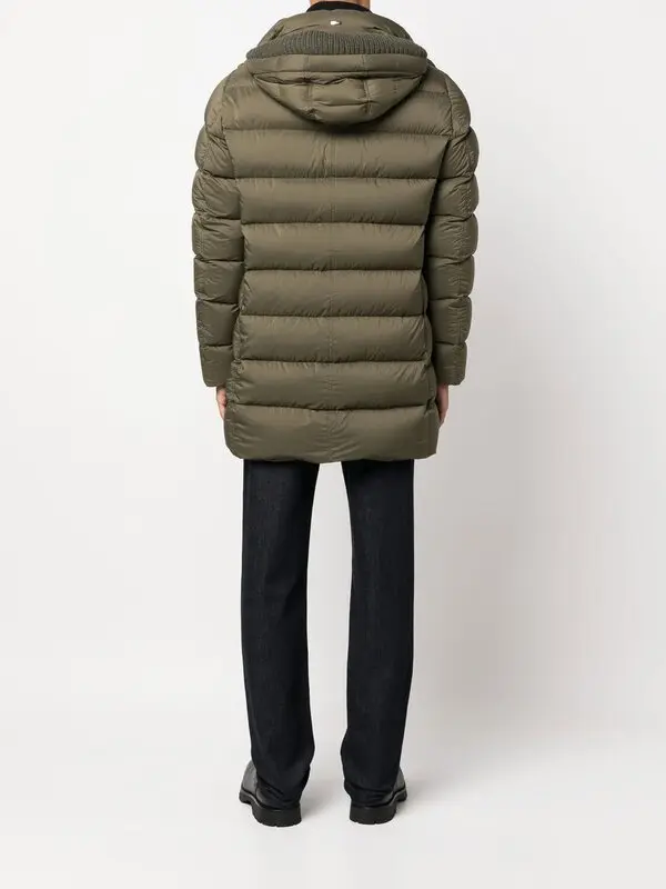 Herno Padded Down Coat With Hood - Green