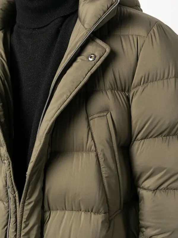 Herno Padded Down Coat With Hood - Green