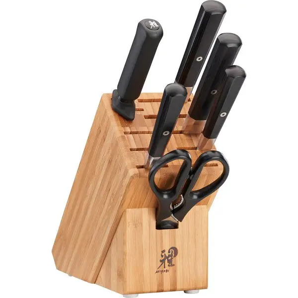 MIYABI Koh 7-piece Knife Block Set - Silver