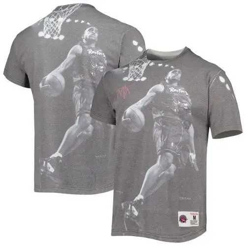 Mitchell & Ness Vince Carter Heather Toronto Raptors Above The Rim T-shirt