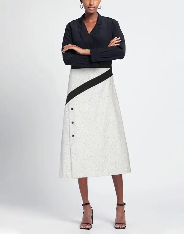 TRUSSARDI Midi Wrap Skirt - Grey