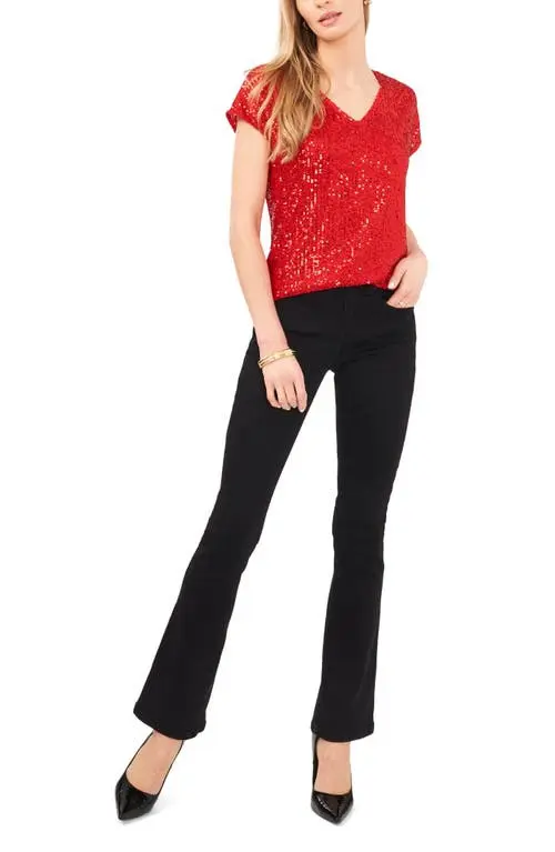 Vince Camuto Sequin Top - Ultra Red
