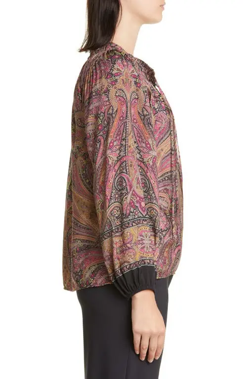 Kobi Halperin Jody Print Peasant Blouse