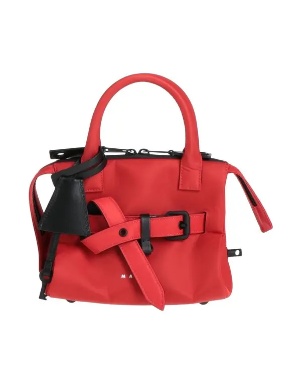 Marni Handbag In Polyamide, Acrylic, Cow Leather And Polyester - Red