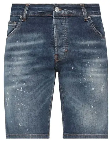 TAKESHY KUROSAWA Denim Shorts Size Cotton, Elastane