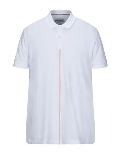 BIKKEMBERGS Polo Shirt Size Cotton, Elastane - White