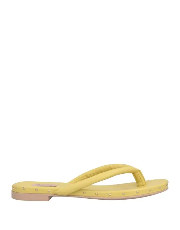 Agl Thong Sandals With Studs - Acid Green