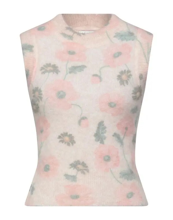 Sandro Floral Knit Top - Light Pink