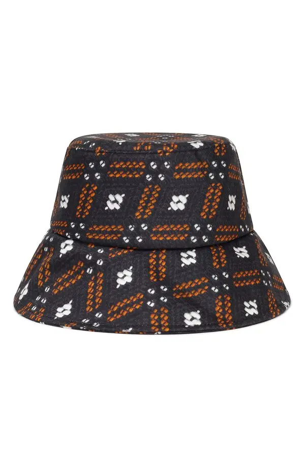 AUTUMN ADEIGBO Diamond Pattern Knit Bucket Hat