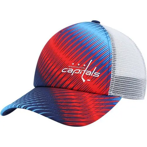 Adidas White Washington Capitals Graphic Foam Trucker Snapback Hat - Blue
