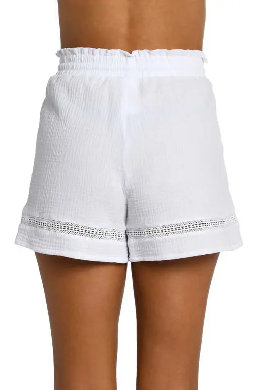 La Blanca Beach Cotton Cover-up Shorts - White