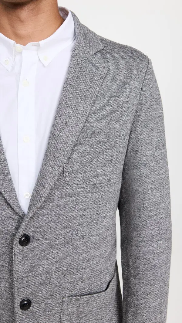 Faherty Brand Inlet Knit Blazer - Medium Grey Melange