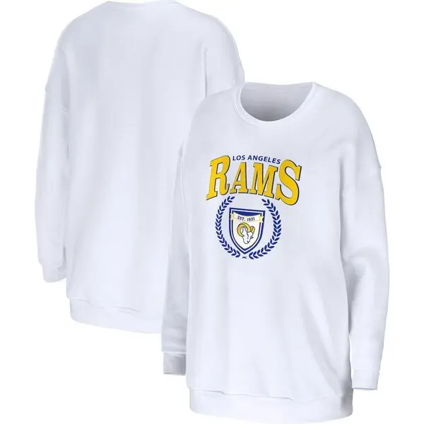 WEAR BY ERIN ANDREWS Los Angeles Rams Oversized Pullover Sweatshirt