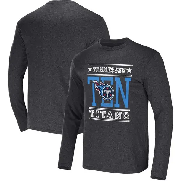 NFL X DARIUS RUCKER Collection Fanatics Heathered Charcoal Tennessee Titans Long Sleeve T-shirt - Heather Charcoal