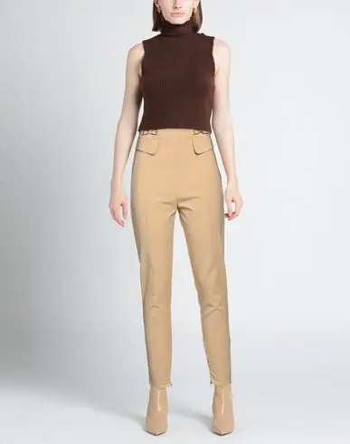 Elisabetta Franchi Tapered Pants With Appliqués - Beige