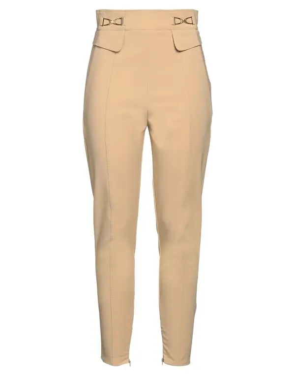 Elisabetta Franchi Tapered Pants With Appliqués - Beige