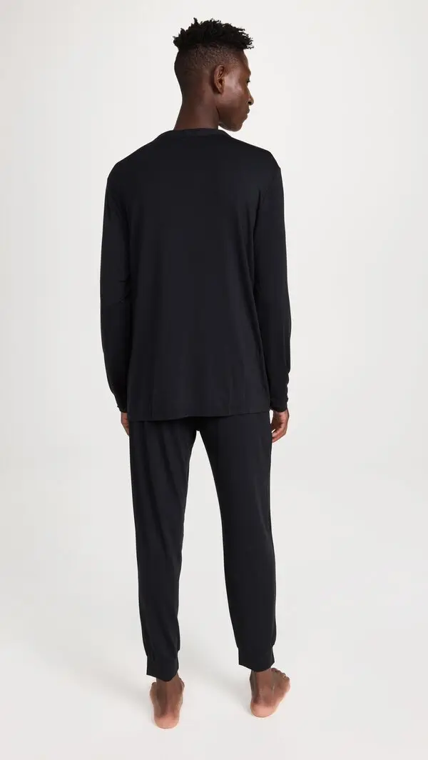 Eberjey Henry Modal Long Pj Set - Black