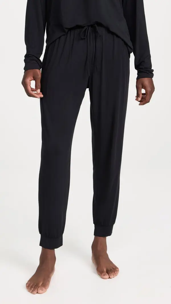 Eberjey Henry Modal Long Pj Set - Black