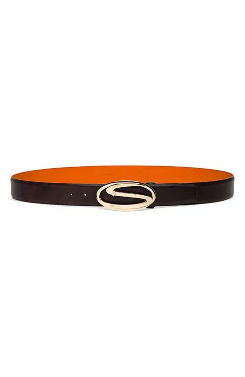 Santoni Polished Leather Belt - Brown