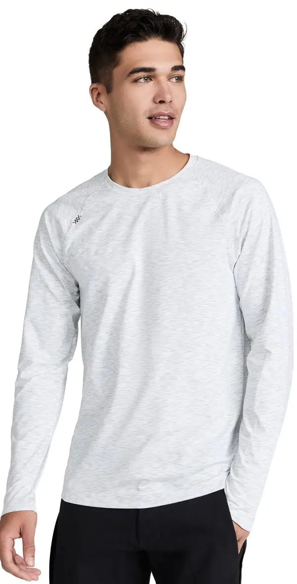 RHONE Reign Long Sleeve Tee - Gray Space Dye